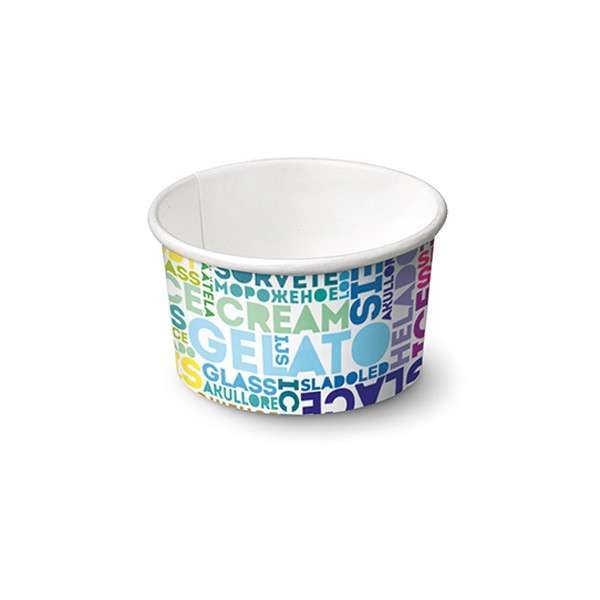 Coppetta Gelato Text Piccola | 90 ml Riciclabile